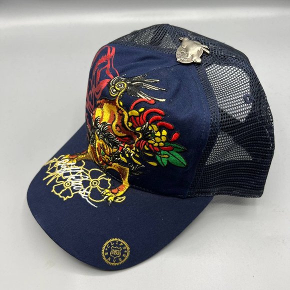 Cliff Raven | Accessories | Vintage Cliff Raven Hat Navy Ed Hardy ...